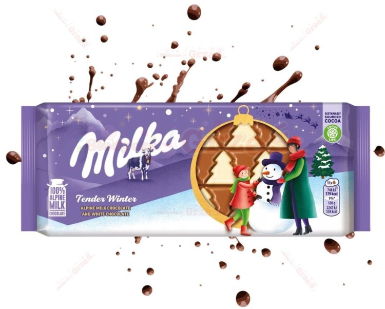 czekolada Milka choinki, świąteczna - Milka Tender Winter 90g Mondelez ...