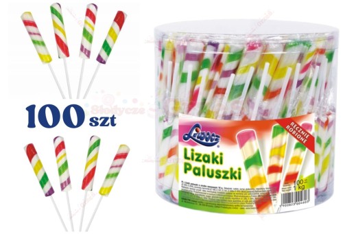 Lizaki paluszki RĘCZNIE ROBIONE 100szt*10g Liwocz Słodycze Grześ ...